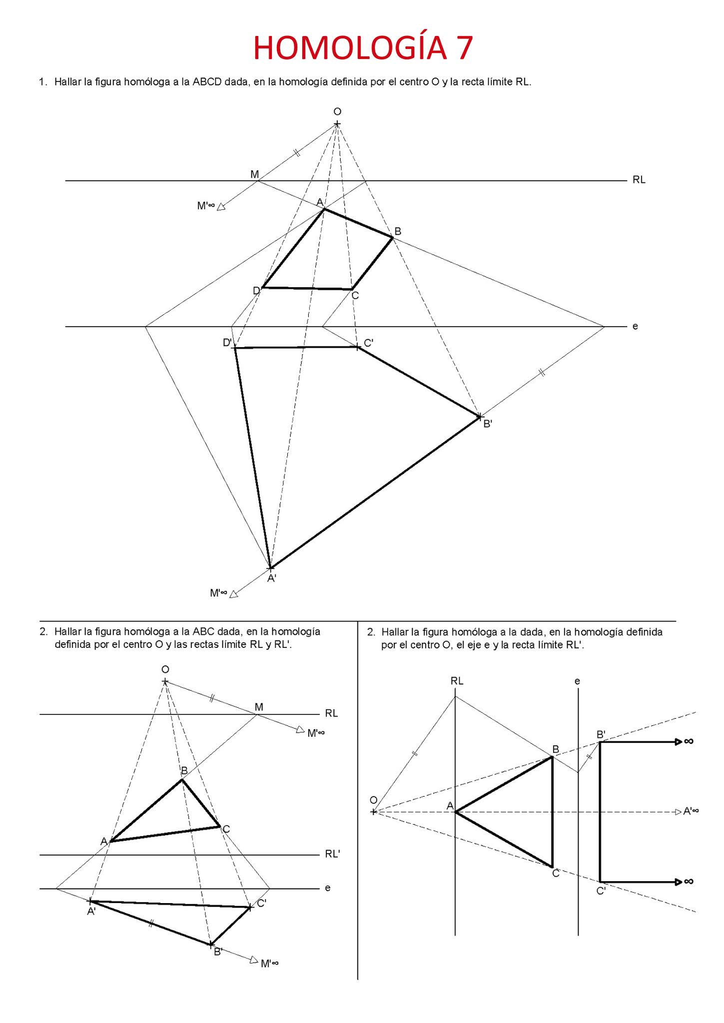 HOMOLOGÍA. EJERCICIOS. 1-14