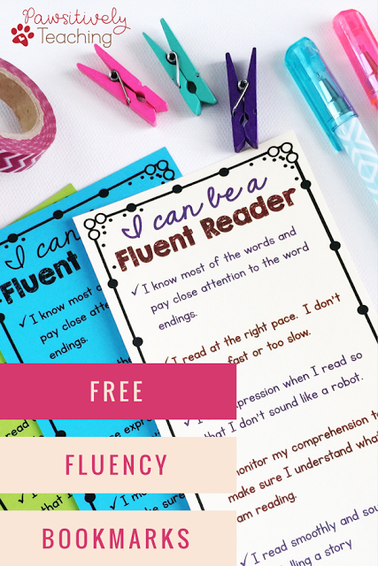 Fluency Bookmarks - Classroom Freebies