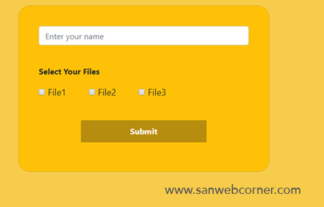 Download selected file in zip format using php form