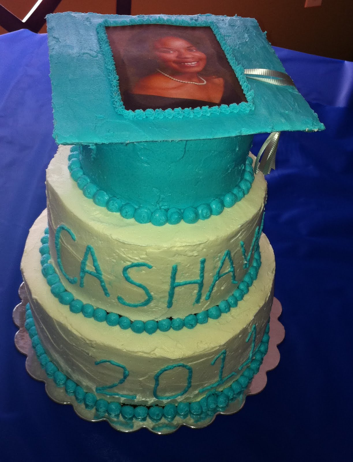 Sonya's Sweets and Treats: Three Tier Graduation Cap Cake