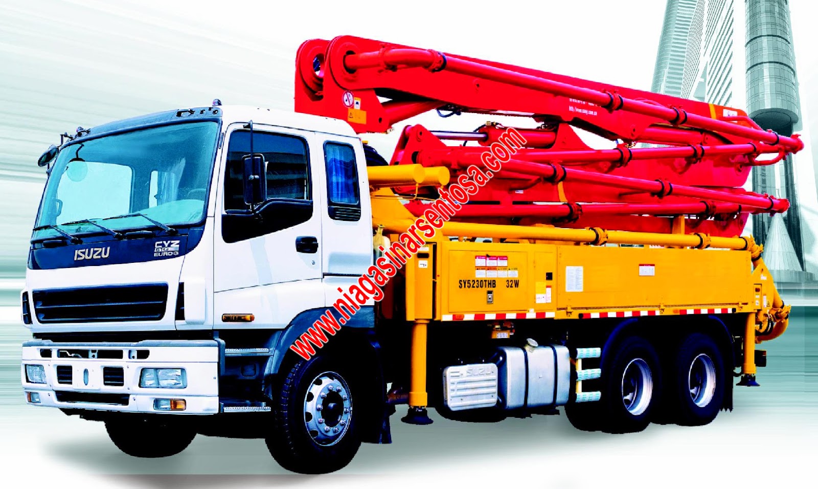 Sewa Pompa Beton Super Long Boom | PT. Niaga Sinar Sentosa | Sewa Pompa ...