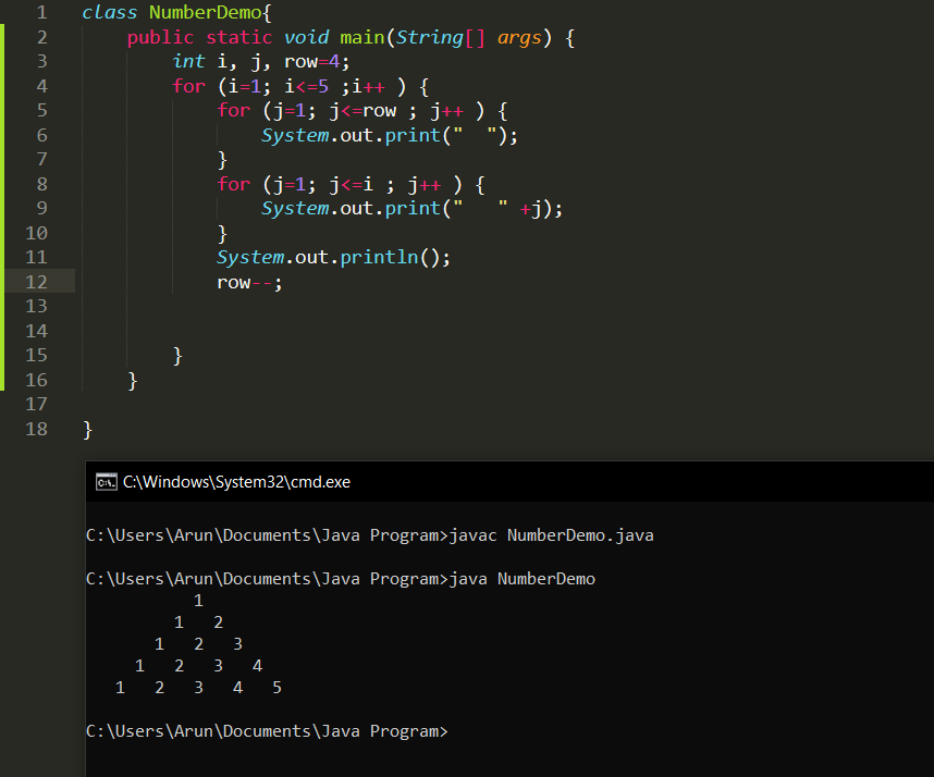 Program To Print Pyramid Equilateral Number Triangle In Java Math Program To Print Pyramid Equilateral Number Triangle In Java Math