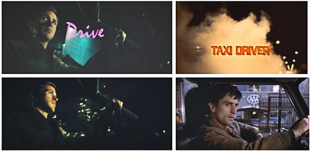 cinematic corner.: Visual Parallels: Drive + Taxi Driver