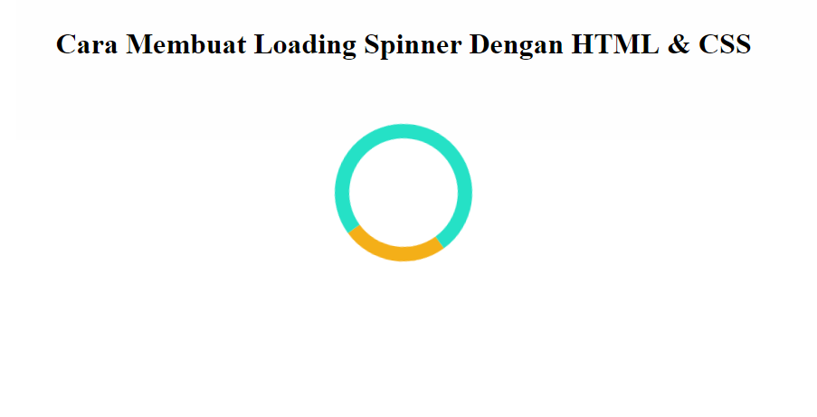 Ternyata Gampang Banget Buat Loading Spinner Hanya Dengan HTML & CSS ...