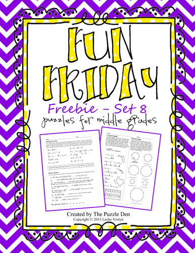 The Puzzle Den: Fun Friday Puzzle Packs