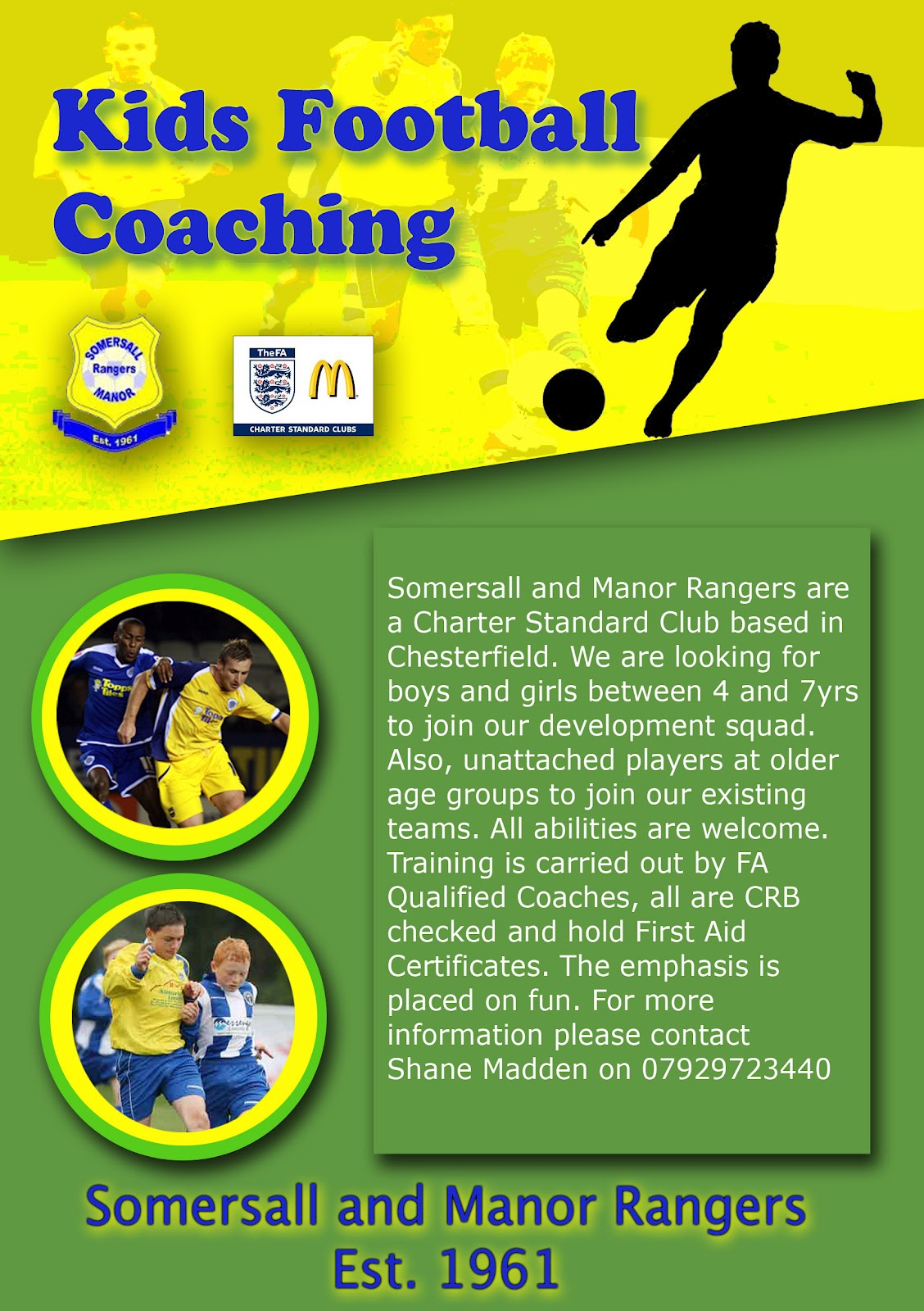 Shane's Somersall Rangers Football Blog: Young Footballers Wanted in ...