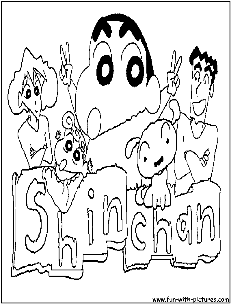 Cartoons Coloring Pages: Shin Chan Coloring Pages