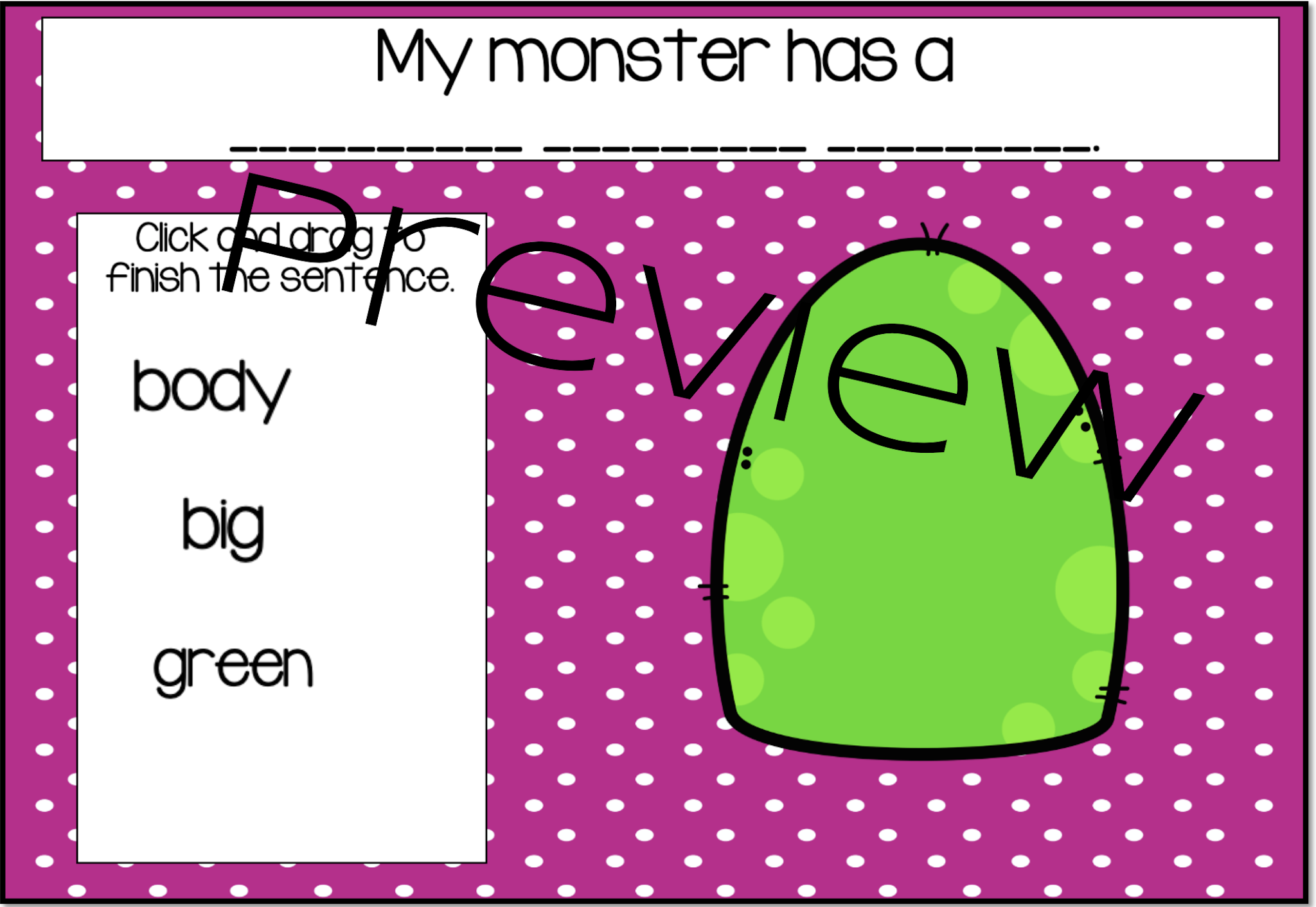1st Grade Hip Hip Hooray!: Go Away Big Green Monster and an Interactive ...