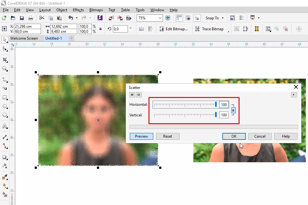 Membuat Foto efek Scatter dengan CorelDRAW - Biologizone