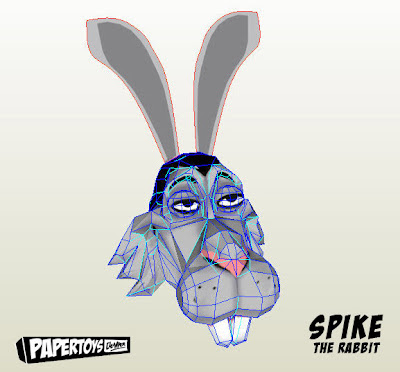Moonwalker - Spike the Rabbit Mask Papercraft | Papercraft Paradise ...