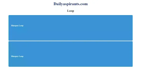 What is difference between marquee behavior and marquee loop