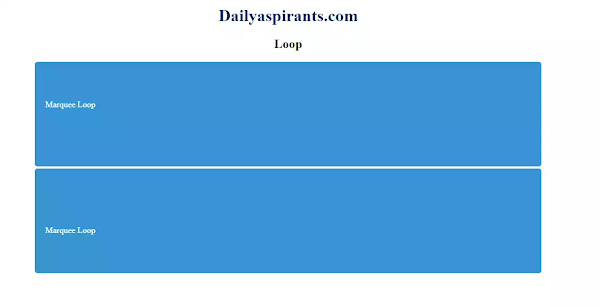 What is difference between marquee behavior and marquee loop