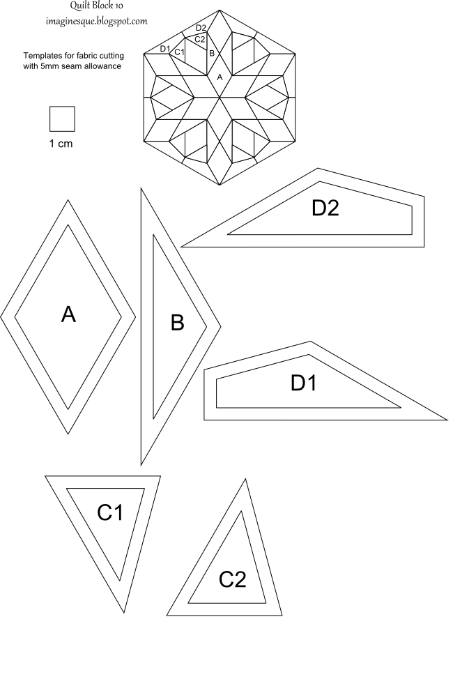 Imaginesque: Quilt Block 10: Pattern and Template