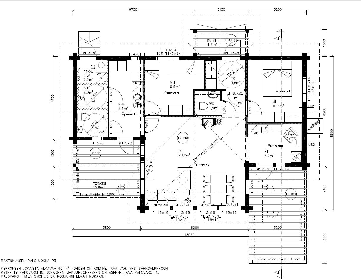 Katalle mökki: Piirustukset ja Perustiedot