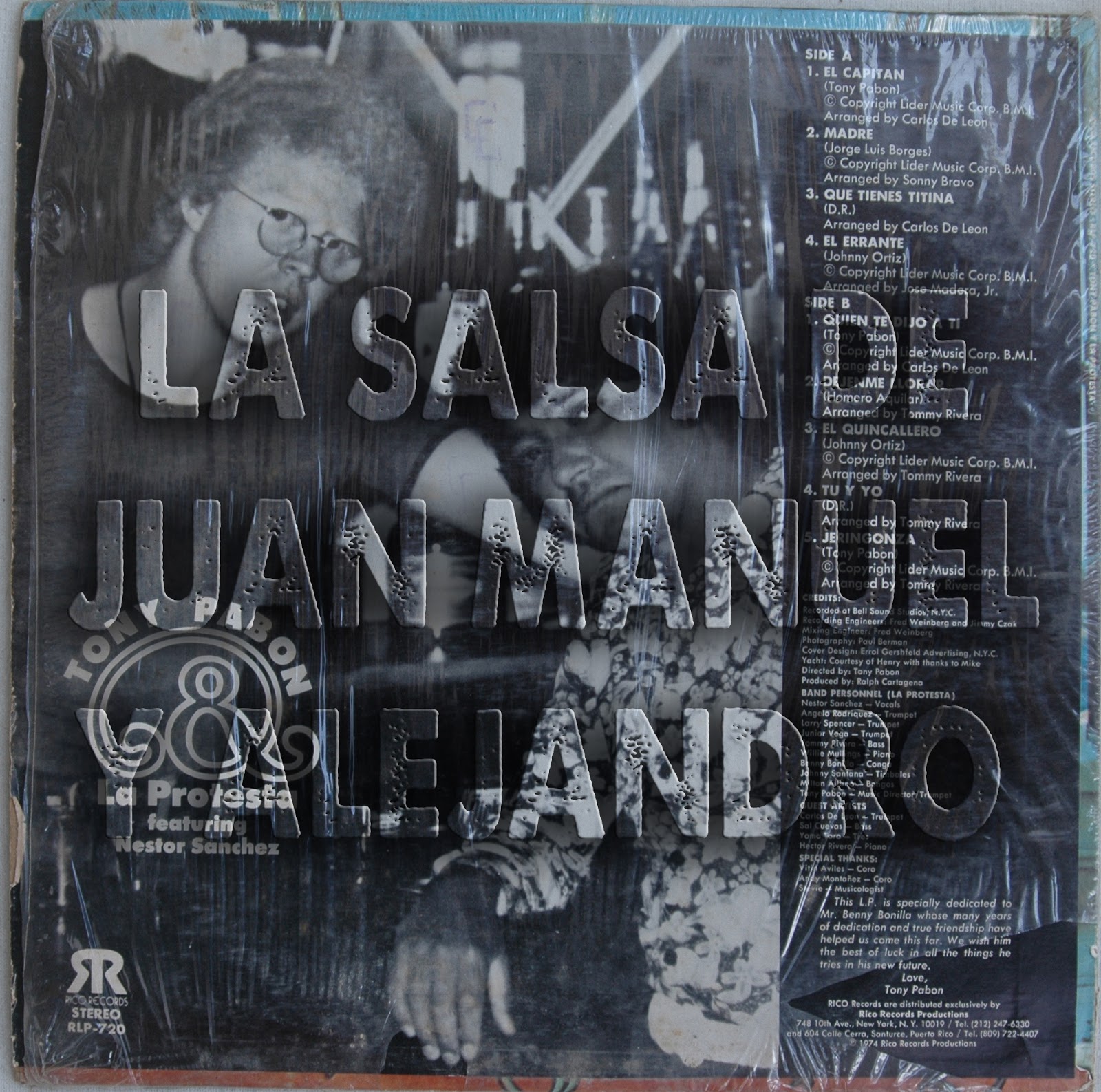 LA SALSA DE JUAN MANUEL Y ALEJANDRO ® : TONY PABON Y LA PROTESTA AÑO ...