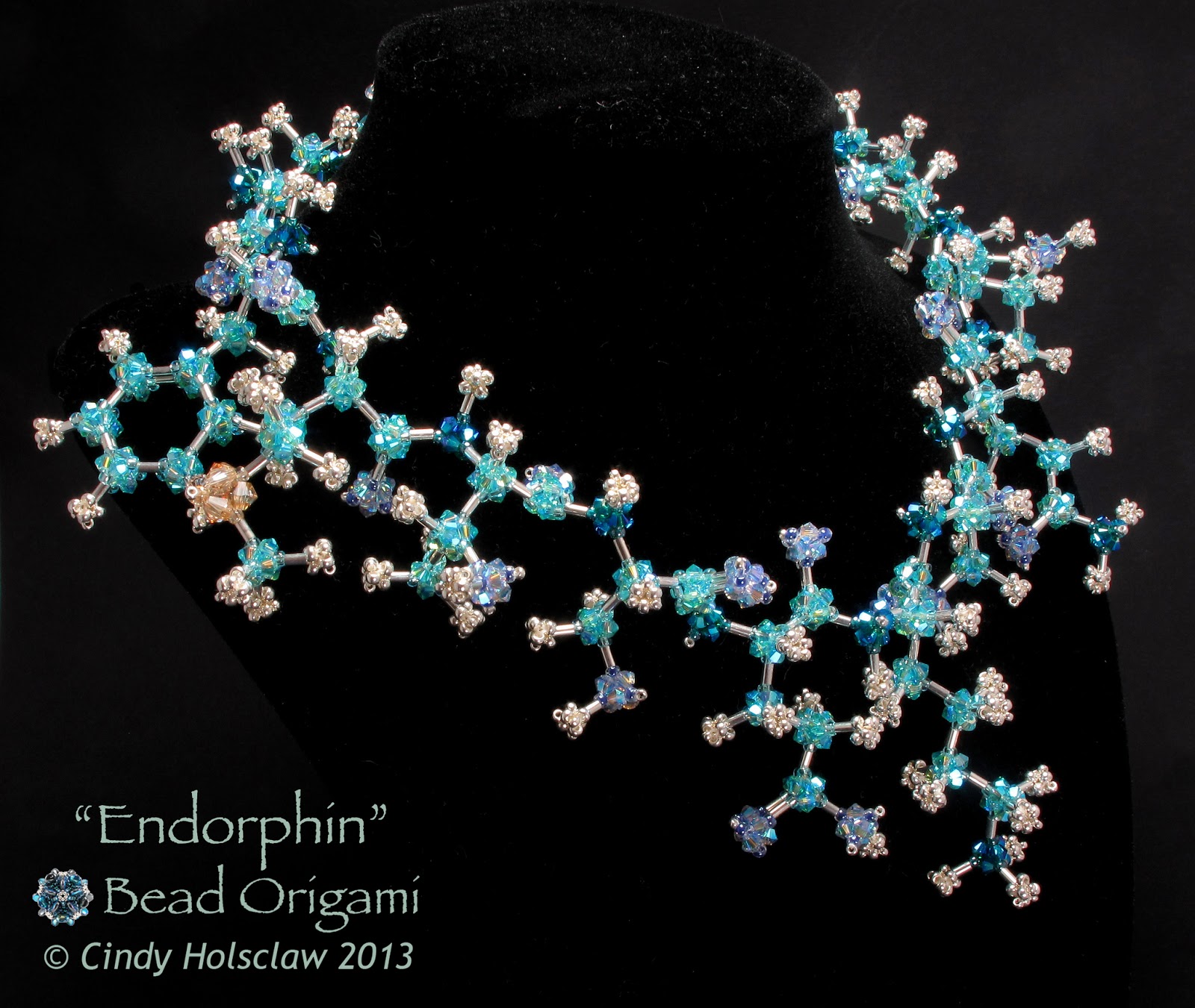 Bead Origami: Endorphin Molecule