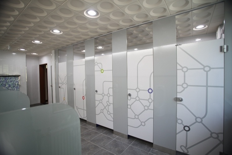 Restroom Revolution: The restroom of university, It is wearing design.