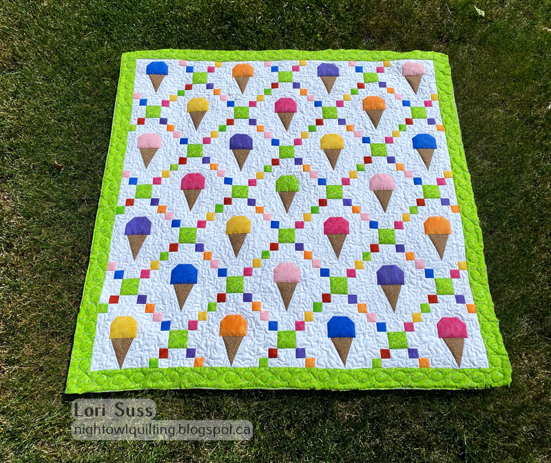 Night Owl Quilting & Dye Works: Ice Cream Cone Quilt
