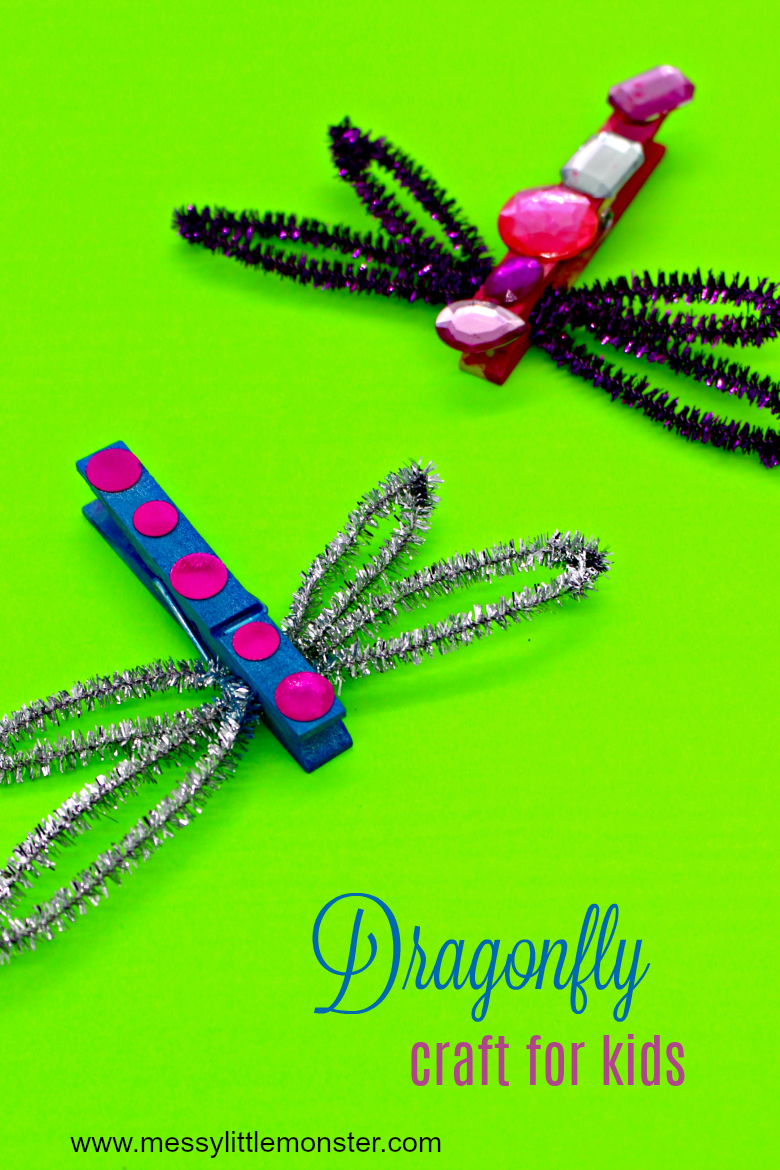 Clothespin Dragonfly Craft - Messy Little Monster