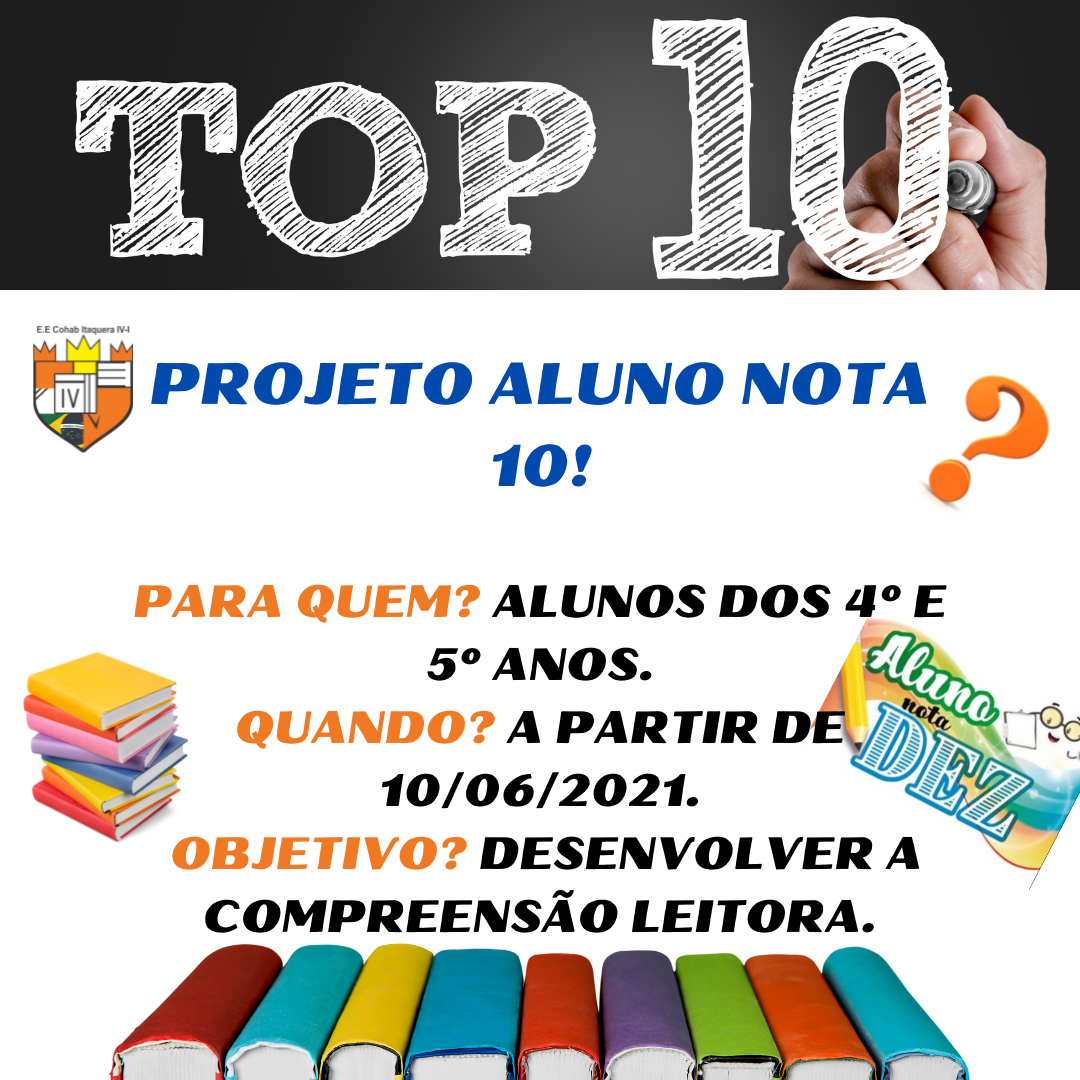 E. E. Conjunto Habitacional Itaquera IV-I: Projeto "Aluno Nota 10" para ...