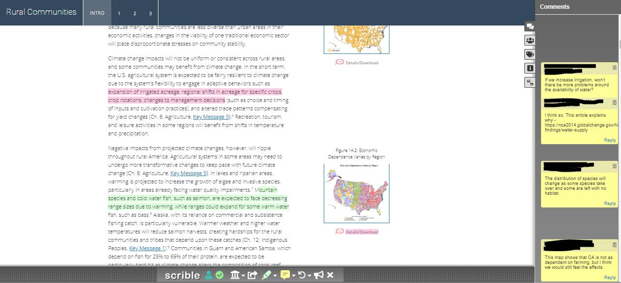 Teaching Above the Test: Collaborative Annotations Using Scrible