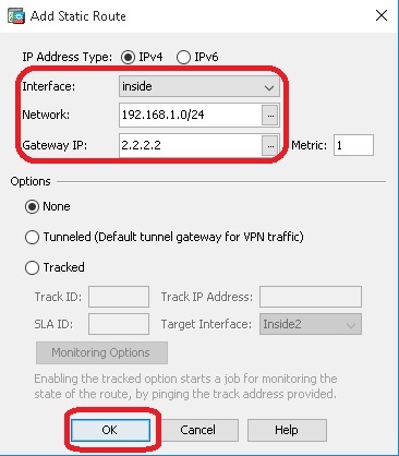 Knowledge Area: Add Static Route Cisco Asa ASDM