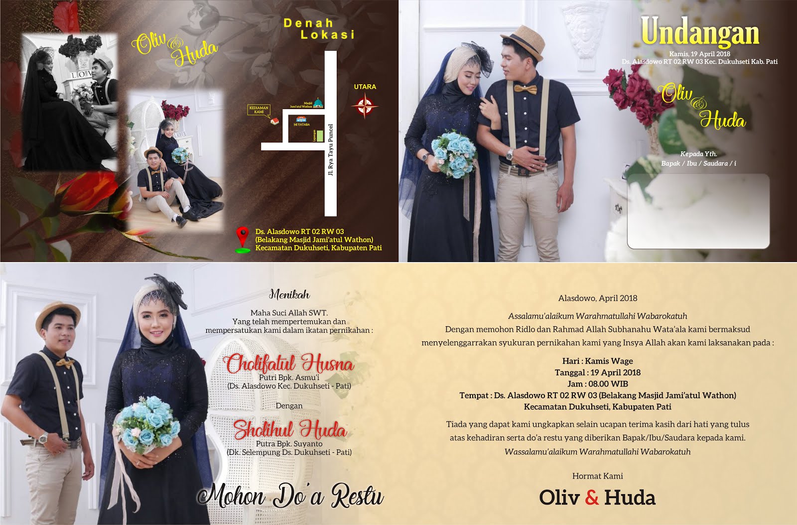 Contoh Undangan Full Color - Design Banner Pamflete
