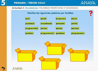 CASTELLANO DE 4º: Palabras primitivas y derivadas