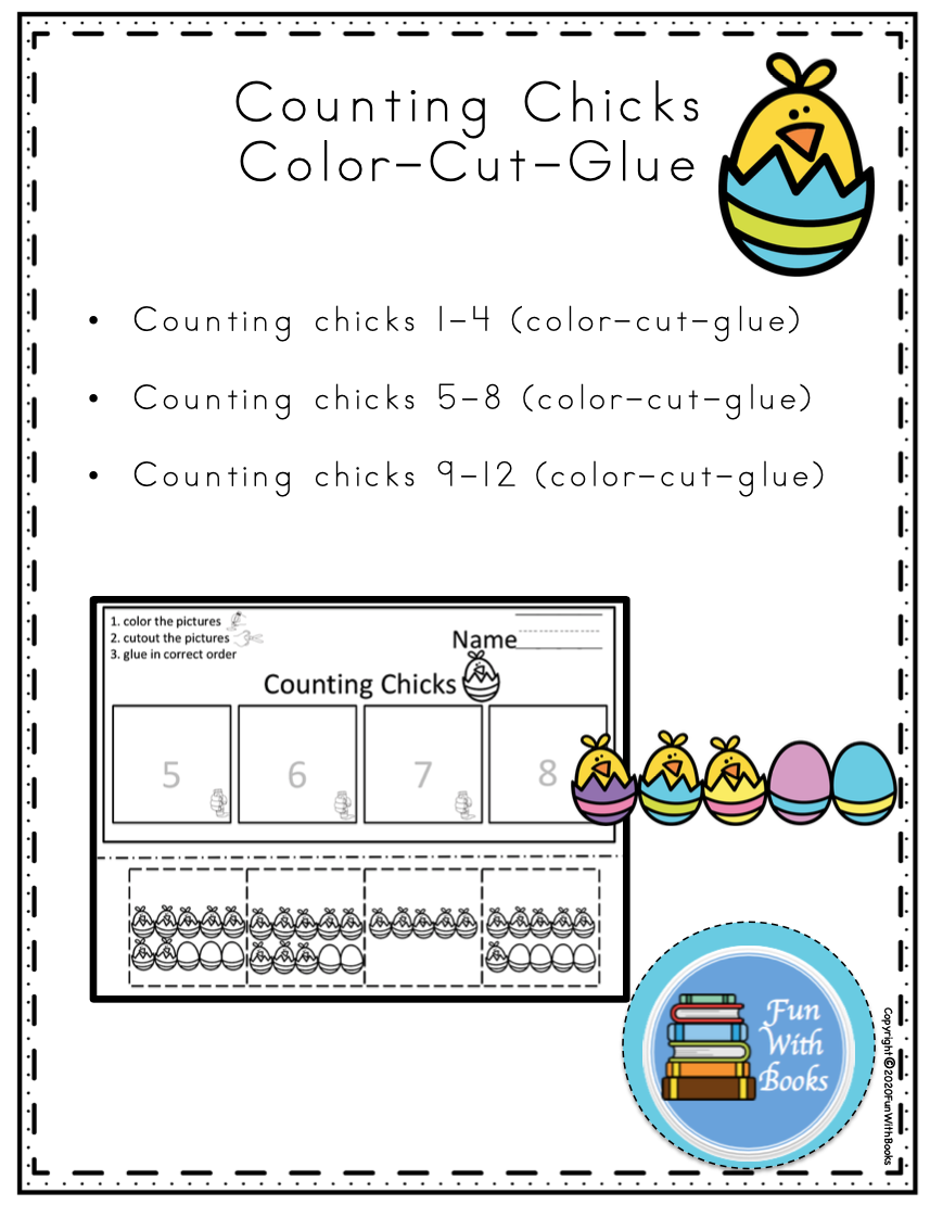 COUNTING CHICKS MATH ACTIVITY $1.25 ~ Book Units by Lynn