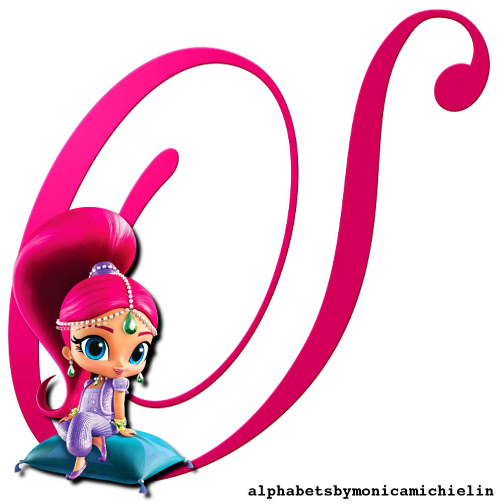 Monica Michielin Alphabets: PINK SHIMMER SHINE DOLL CARTOON ALPHABET PNG