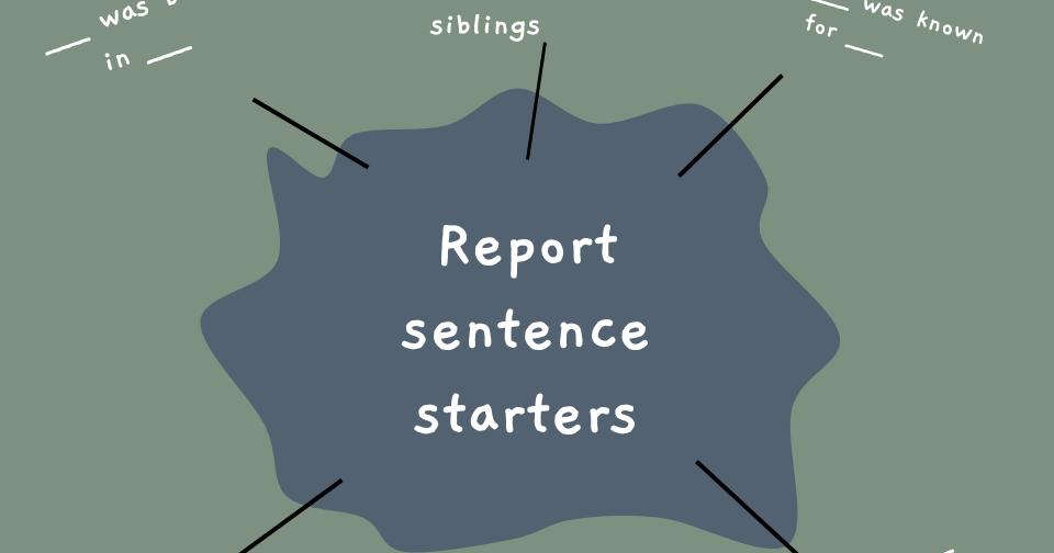 Samantha: Report/ Biography Sentence Starters!