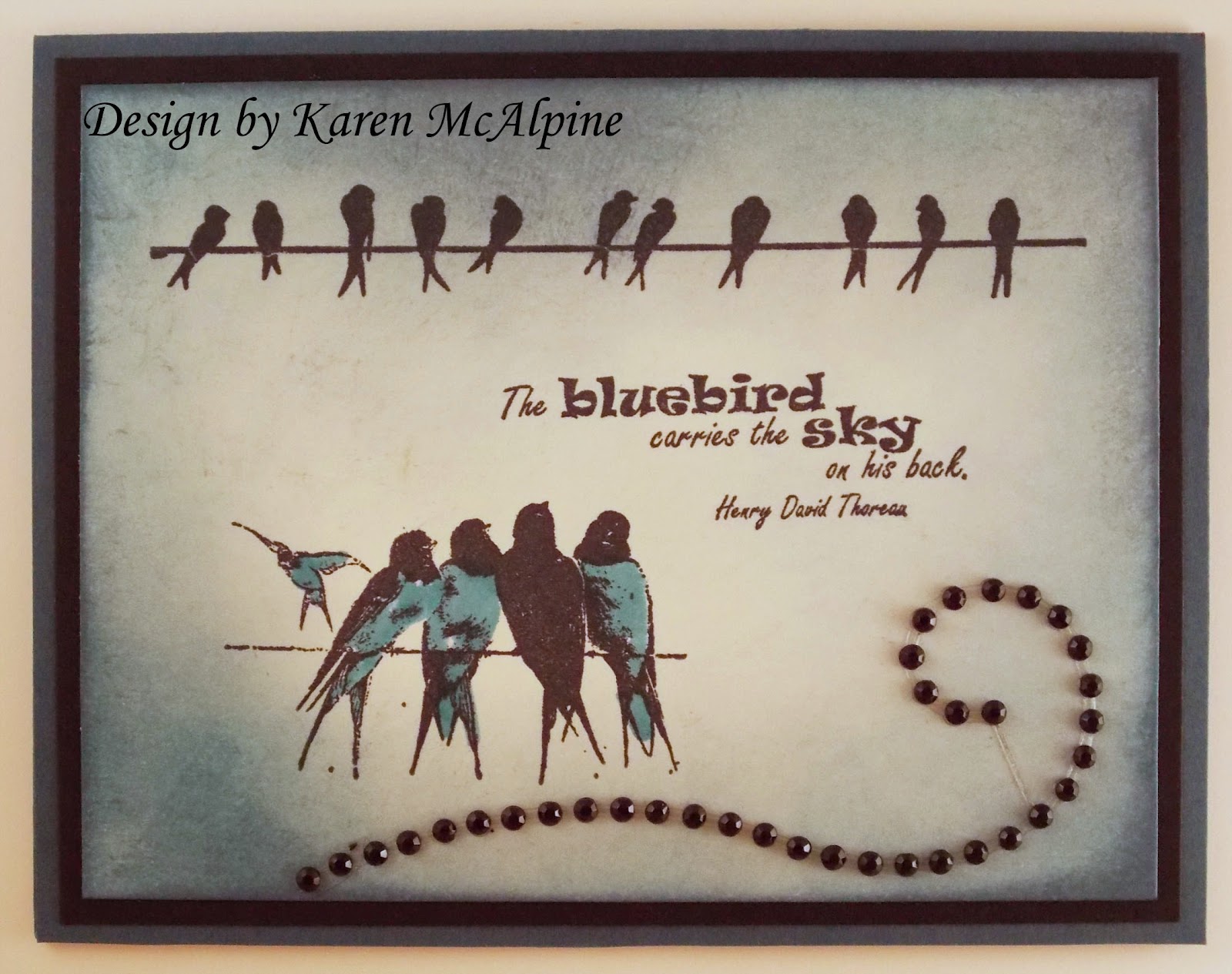 Dreaming and Creating: Bluebird Card in Blue