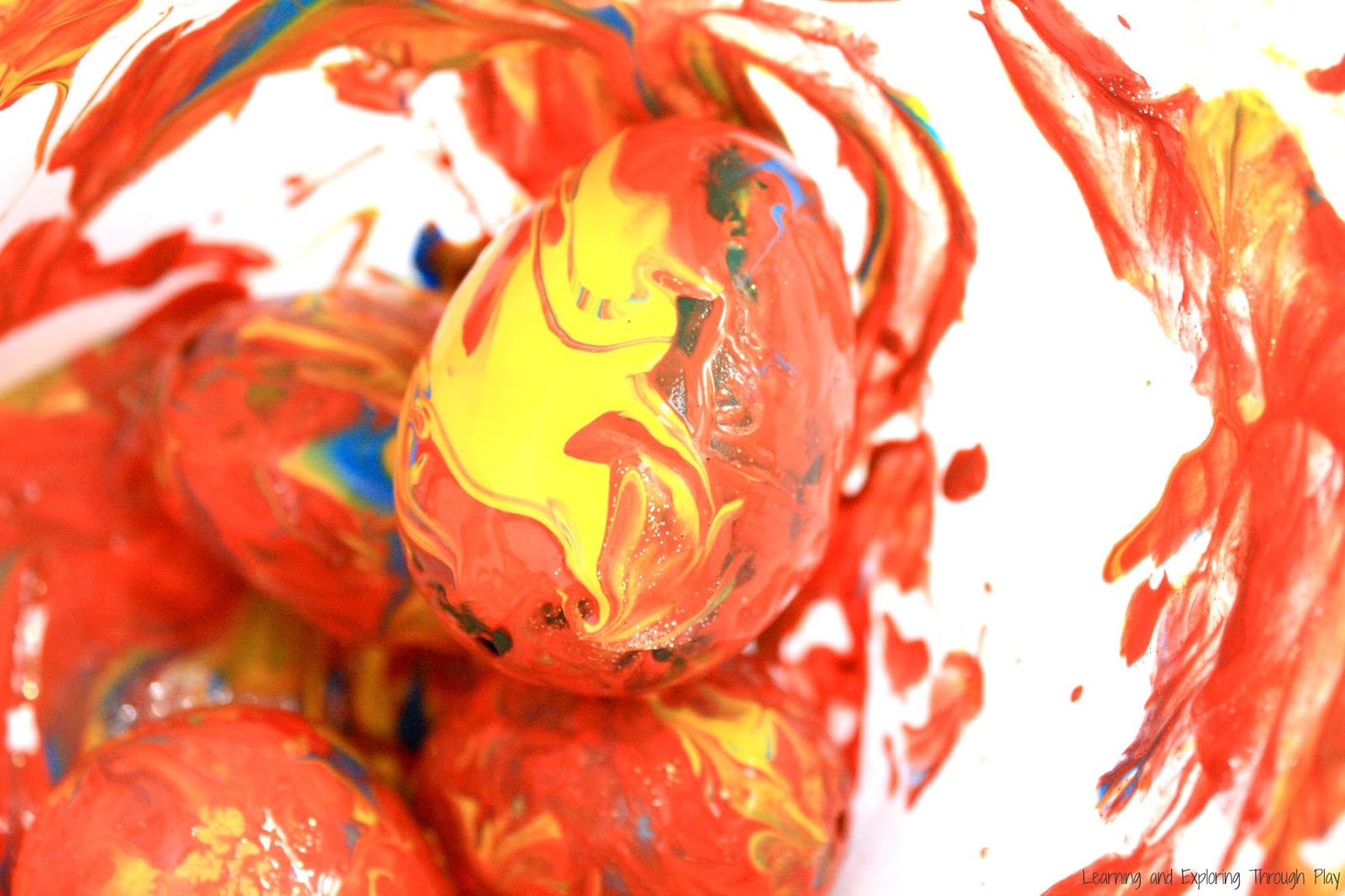 Learning and Exploring Through Play: Easter Shake Process Art
