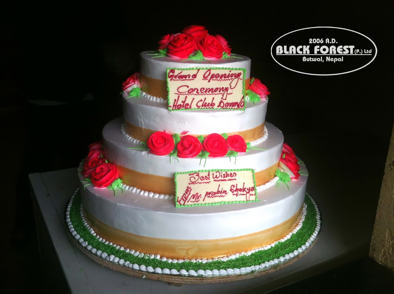 BLACK FOREST : CereMony Cake - Grand Opening Hotel Club Denovo