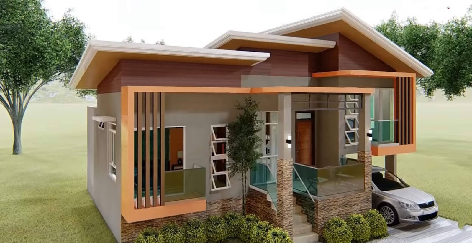 Plan belle maison 80m2 avec 2 niveaux