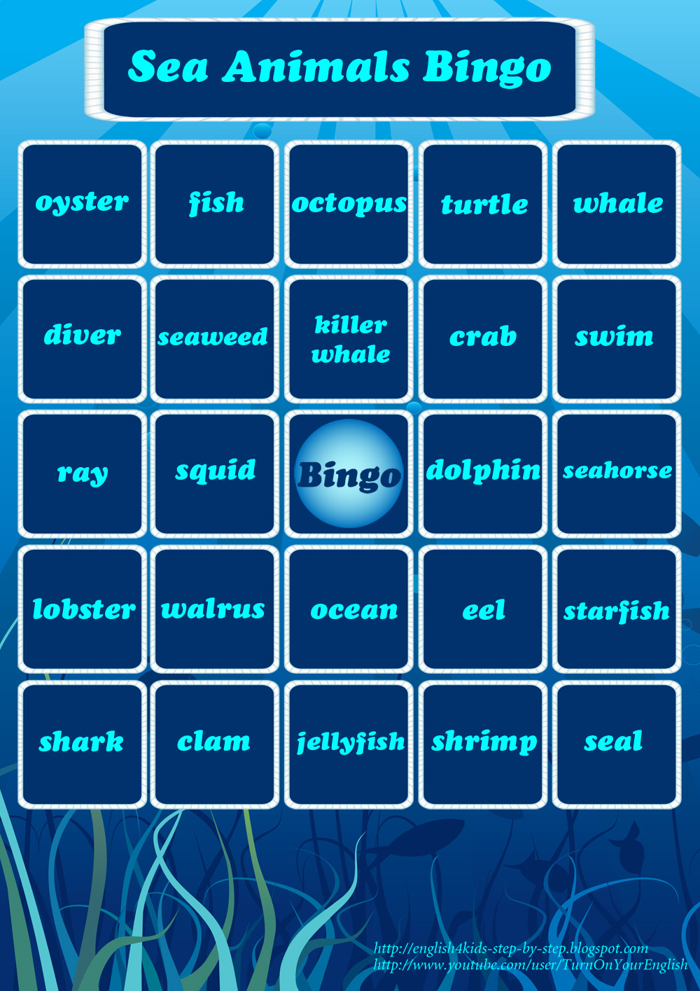 English for Kids Step by Step: Deep in the Ocean, Deep in the Sea ...