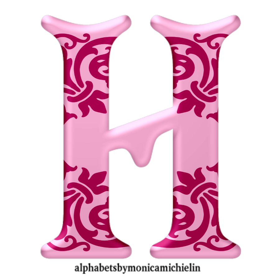 M. Michielin Alphabets: SOFT PINK AND WINE DAMASK ALPHABET, ICONS AND ...