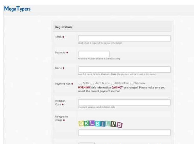 KERJA BISNIS ONLINE: Cara Daftar Di Megatypers