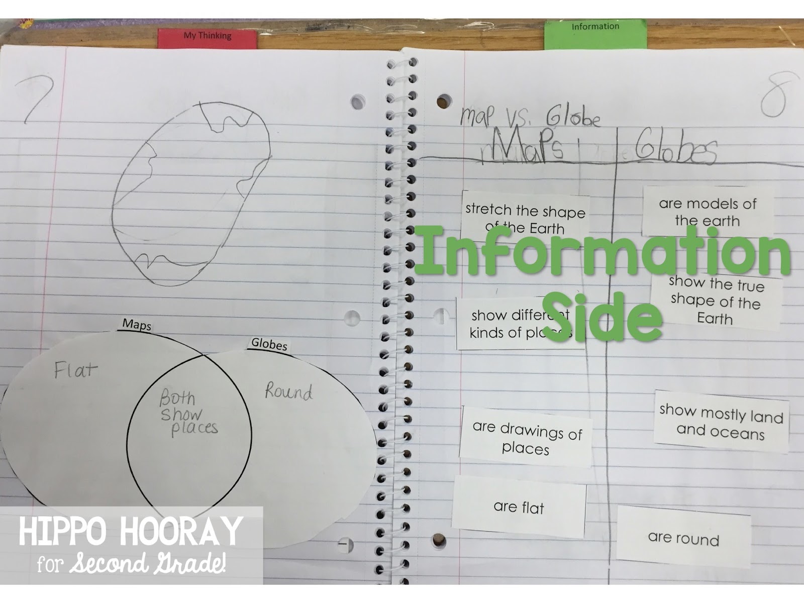 Interactive Notebooks: Learning Activities - Hippo Hooray for Second Grade!