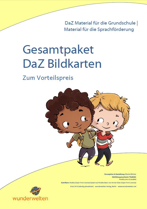 DaZ Material: DaZ Bildkarten zum Ausdrucken - kostenlos