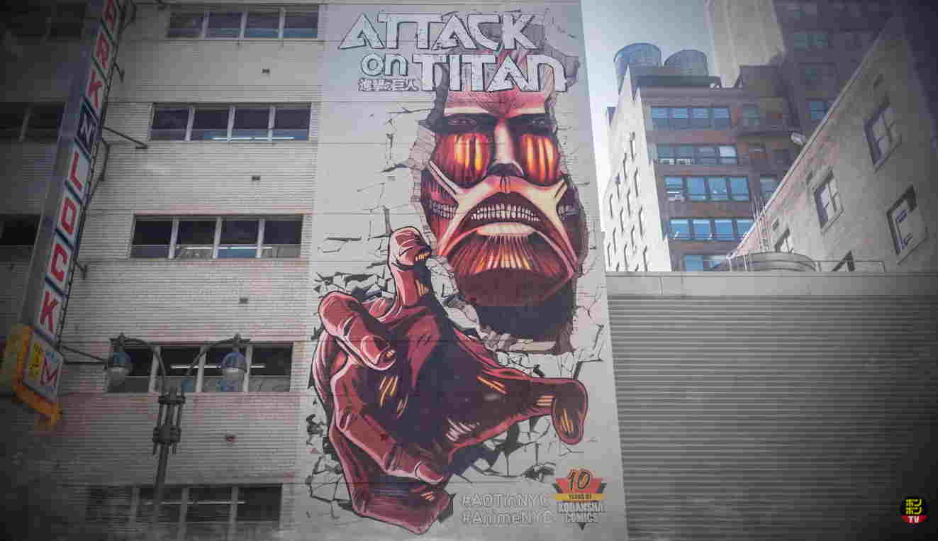 √ Manga Attack on Titan Merayakan 100 Juta Copy Dengan Mural Raksasa di ...