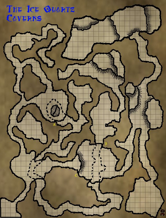 The Dwarven Stronghold: [A to Z April] I is for Ice Quartz Caverns (map)