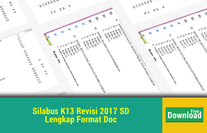 Silabus K13 Revisi 2017 SD Lengkap Format Doc - Biologizone