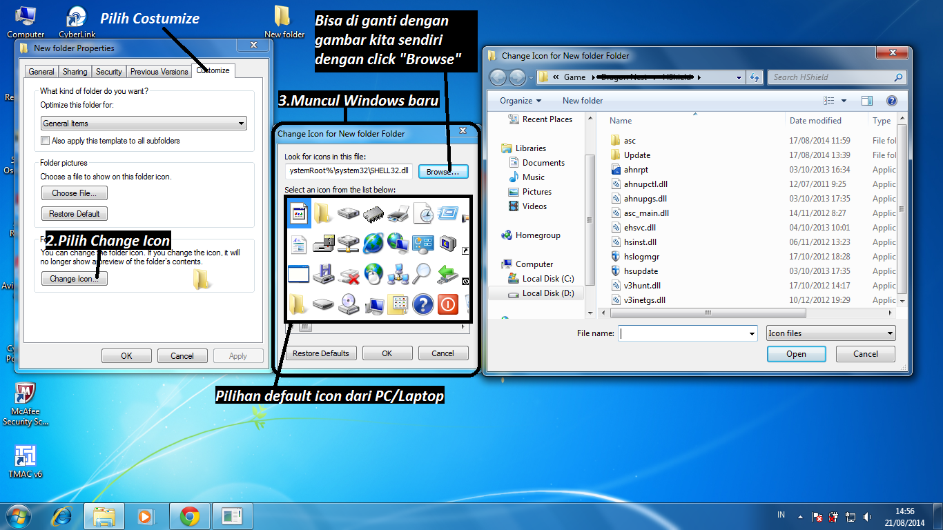 Cara mengganti Icon atau gambar pada folder | Belajar Ng'share