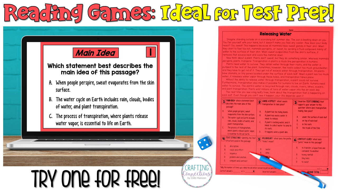 Reviewing Skills with Reading Games! | Crafting Connections