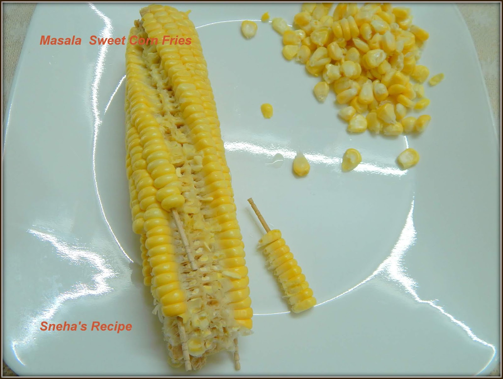 Masala Sweet Corn Fries - Sneha's Recipe