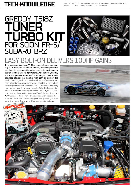 Welcome to the official GReddy USA blog: FR-S/BRZ Tuner Turbo Kit in ...