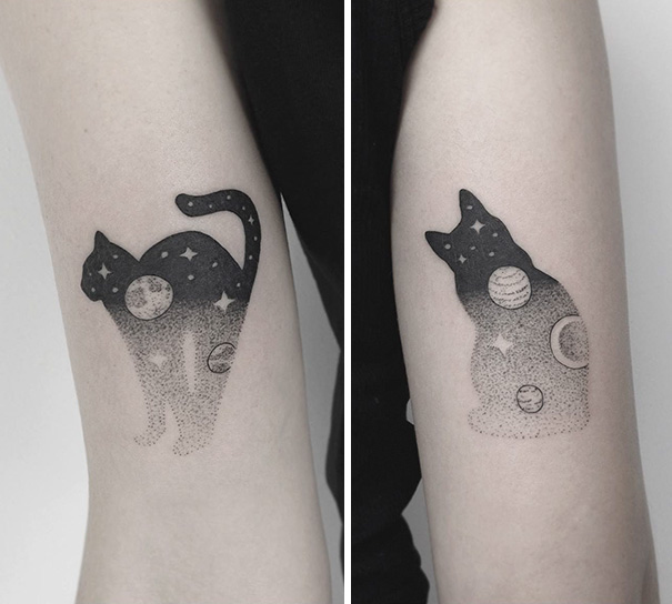 30 Tato Keren Gambar Kucing - Tattoo Magz