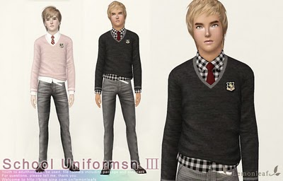 My Sims 3 Blog: School Uniforms part 3 by Lemon Leaf