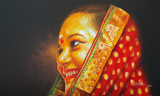 MOST REALISTIC OIL PAINTINGS: REDOLENT RED, OIL PAINTING BY RAJASEKHARAN
